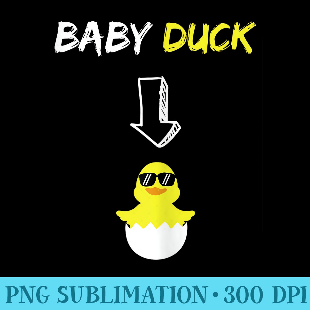 Baby Duck Funny Pregnancy Announcement - PNG Image Download | Inspire ...