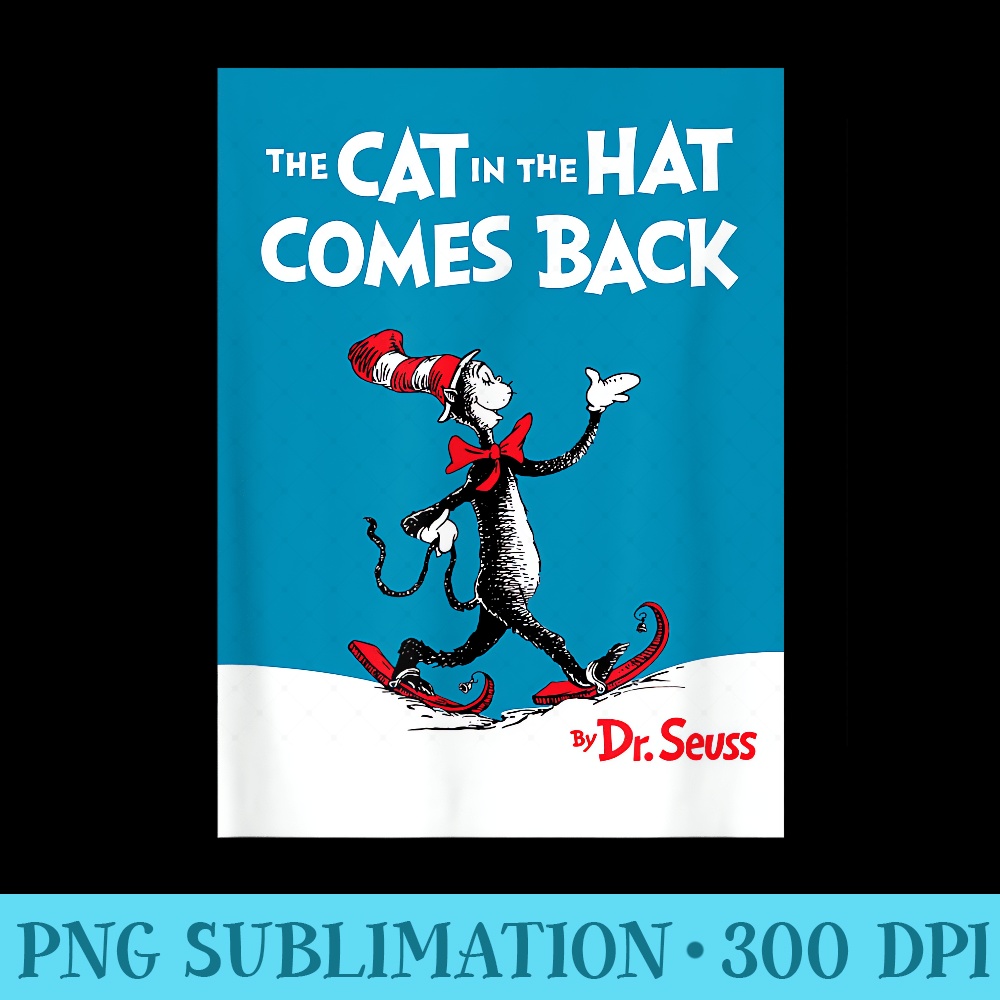 Dr. Seuss The Cat in the Hat Comes Back Book Cover T - PNG D | Inspire ...