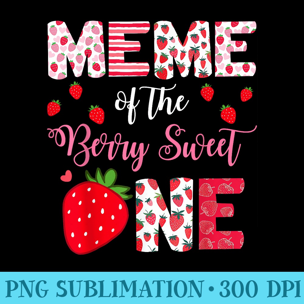 Meme Of The Berry Sweet One Strawberry Birthday Party - PNG | Inspire ...