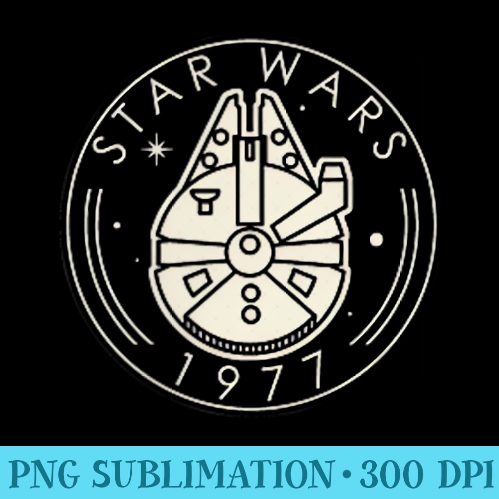 Star Wars Millennium Falcon 1977 Left Chest Graphic T - Down | Inspire ...