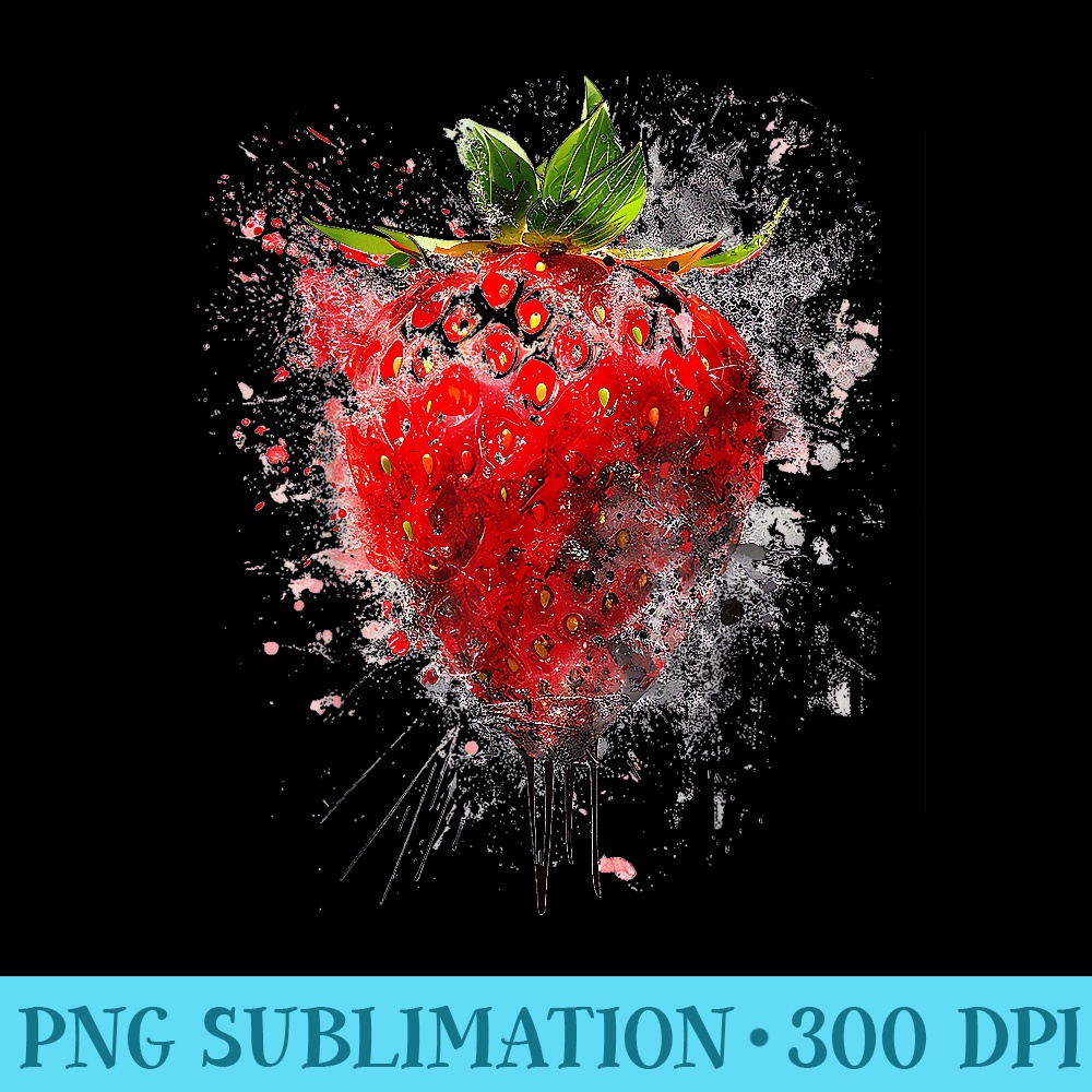 Strawberry Drawing Abstract Painting Art Fruit Graphic - Hig | Inspire ...