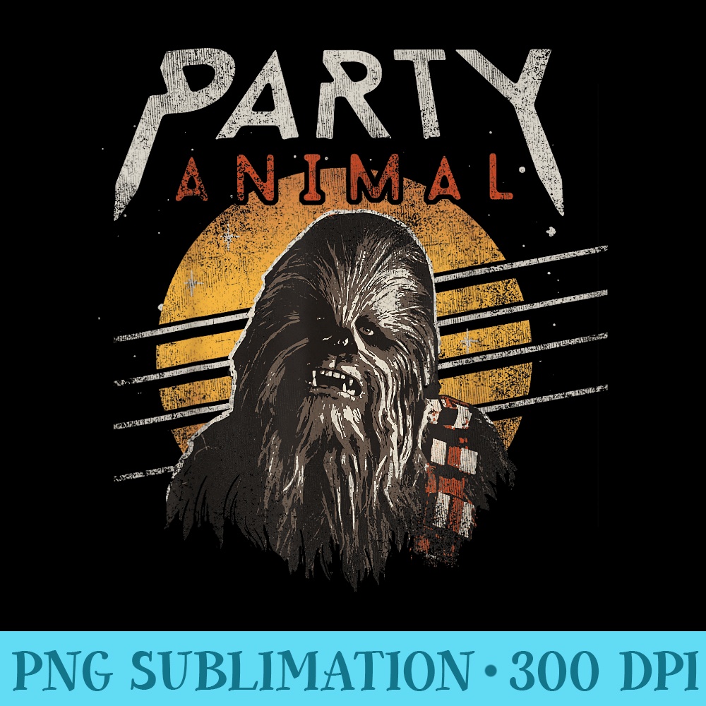 Star Wars Chewbacca Party Animal - PNG Templates Download - Inspire Uplift