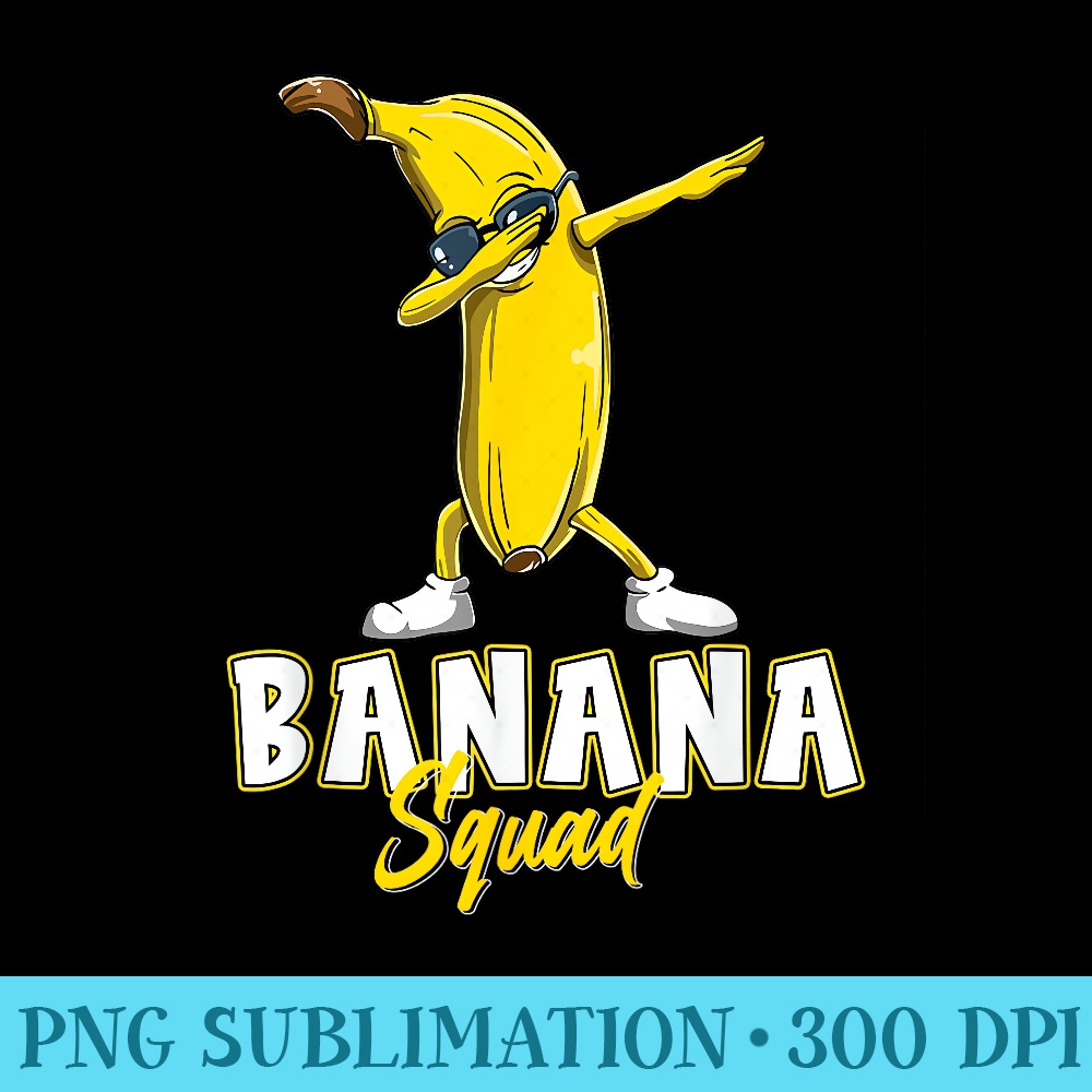 Banana Squad Funny Dabbing Banana Food Dab - PNG Download De | Inspire ...