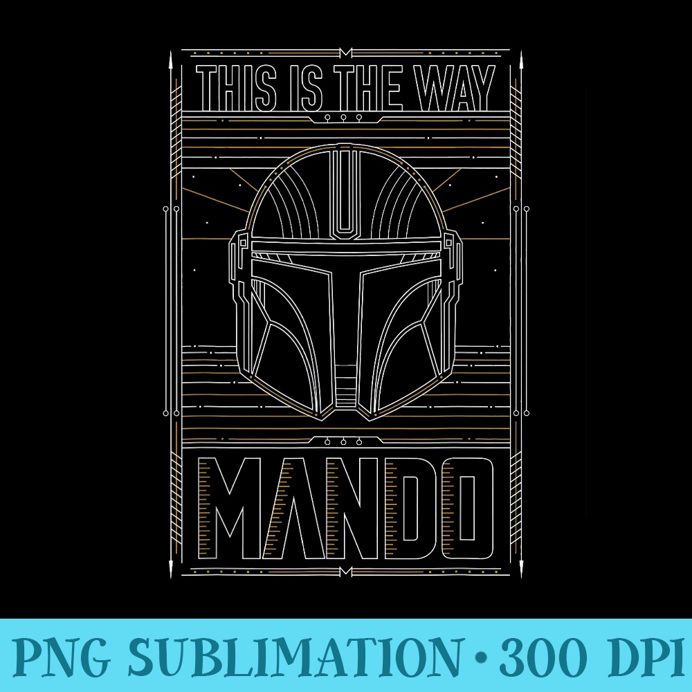 Star Wars The Mandalorian This Is The Way Line Art Badge - D | Inspire ...