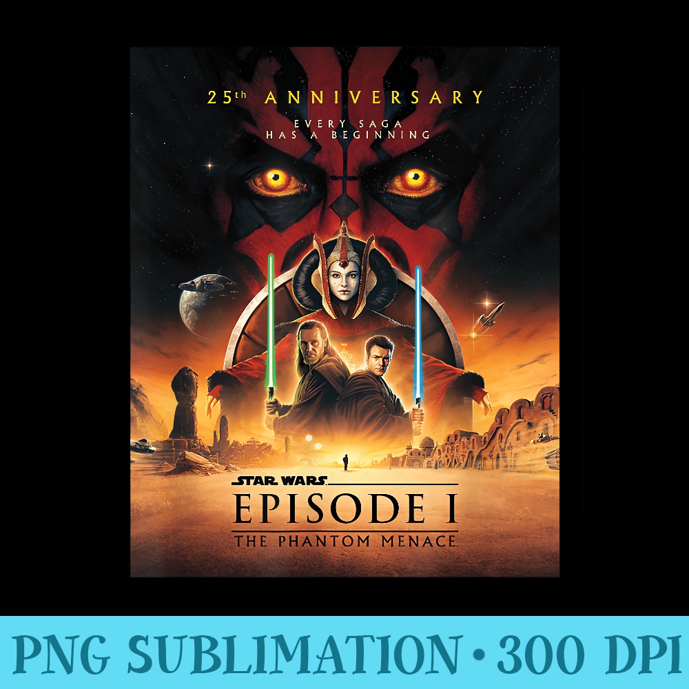 Star Wars Episode I 25th Anniversary Phantom Menace Poster - | Inspire ...