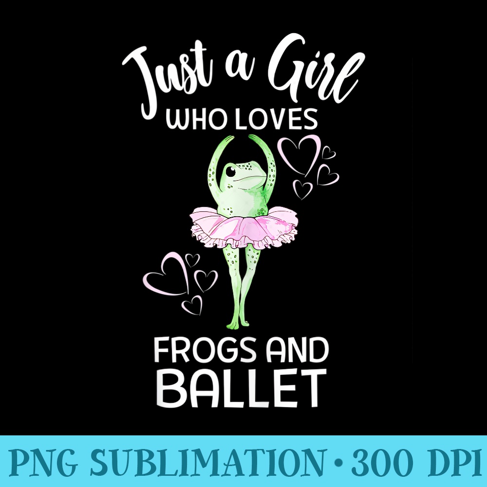 Frog Ballerina Girl Loves Frogs Ballet - PNG Download Transp | Inspire ...