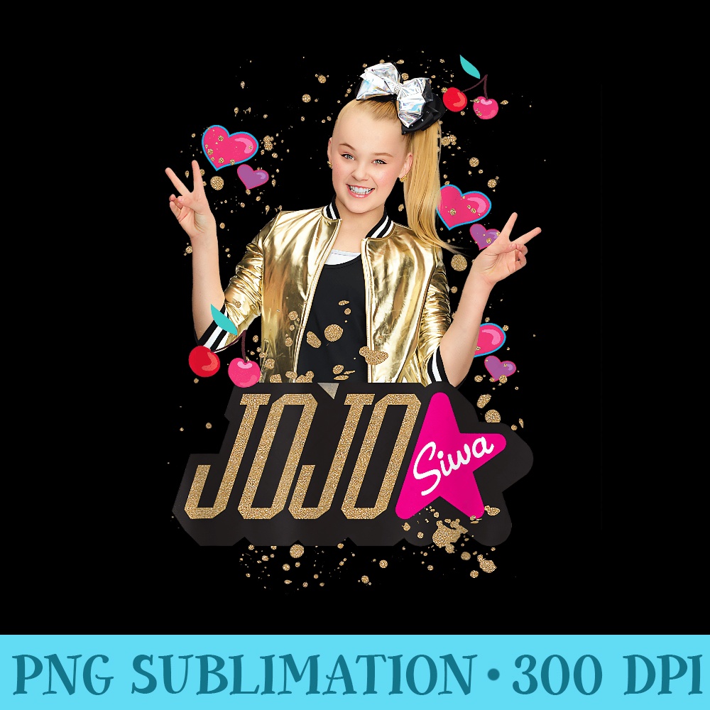 JoJo Siwa With Gold Glitter Splatter T - PNG Clipart Downloa - Inspire ...