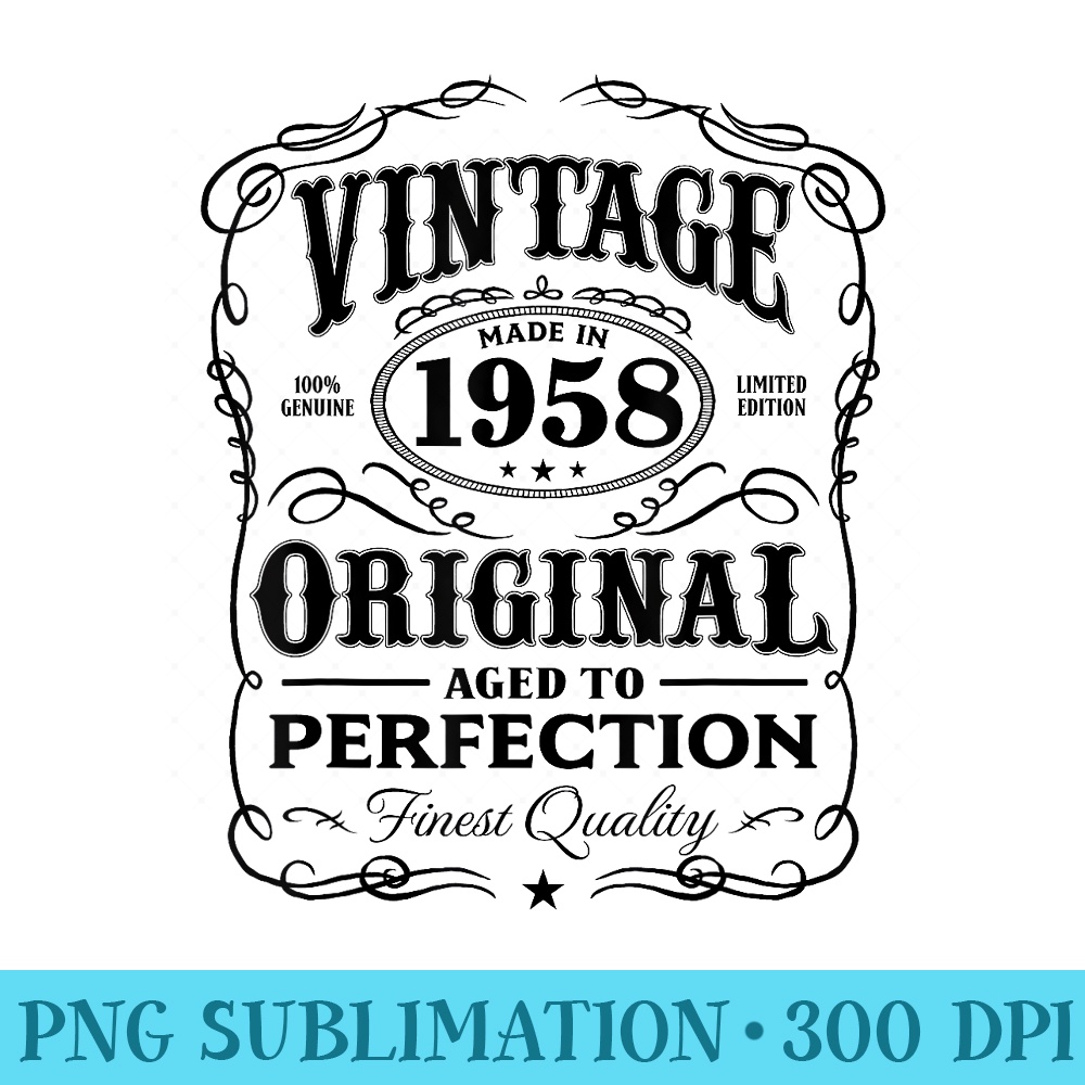 Vintage Made In 1958 T 60th Birthday - PNG Transparent Backg | Inspire ...