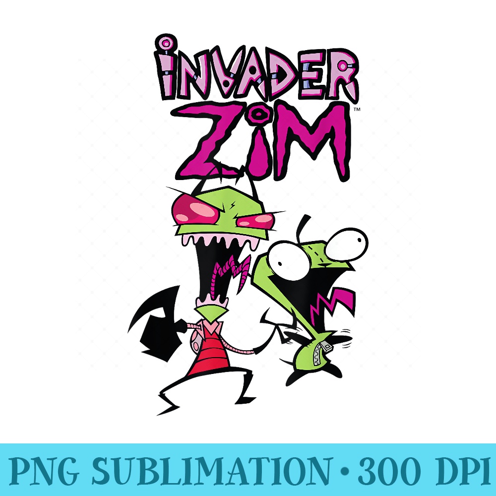 Nickelodeon Invader Zim and Gir T - PNG Graphics Download | Inspire Uplift