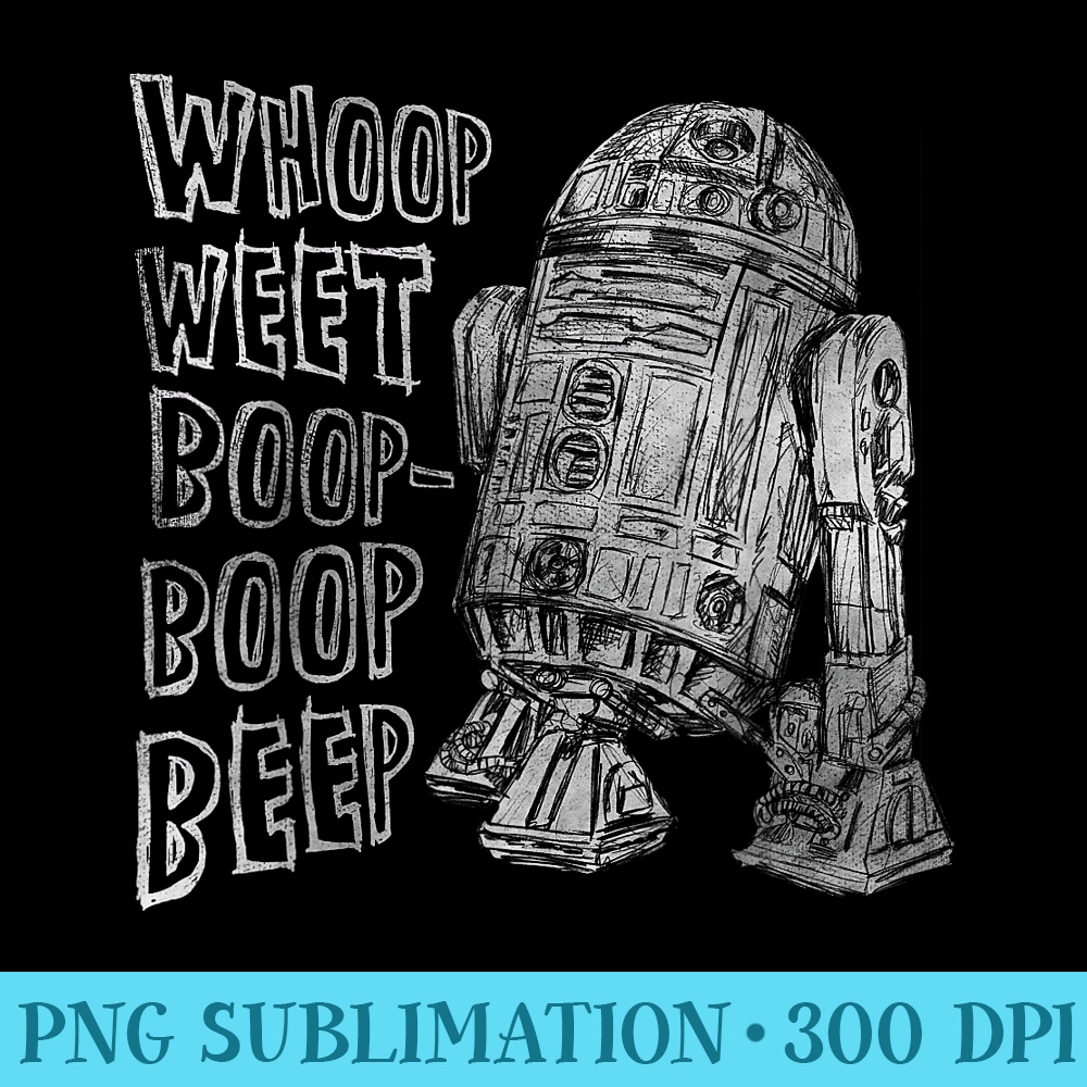 Star Wars Classic R2D2 Droid Outline Words of Wisdom - Uniqu | Inspire ...