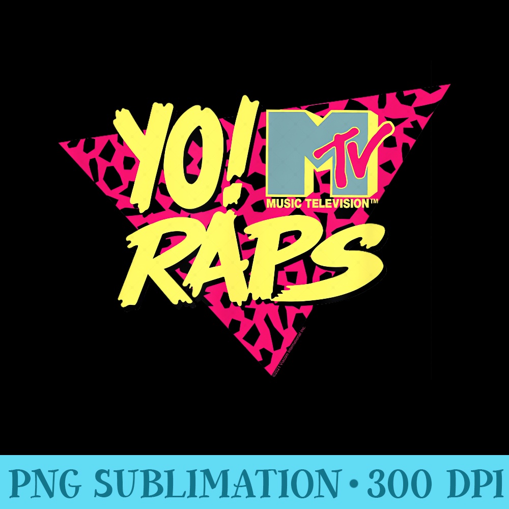 Yo MTV Raps Triangle Logo - Blank Shirt Template PNG | Inspire Uplift