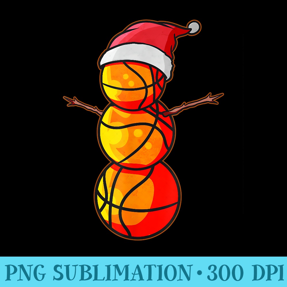 Basketball Snowman Christmas u2013 Basketball - PNG Art File | Inspire ...