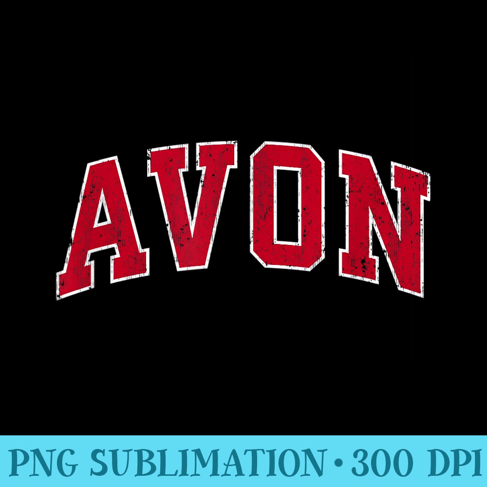 Avon Connecticut CT Vintage Sports Design Red Design - PNG G | Inspire ...