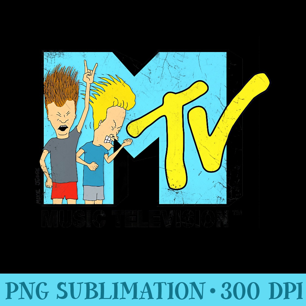 MTV Beavis and ButtHead In Logo Premium - Blank Shirt Templa | Inspire ...