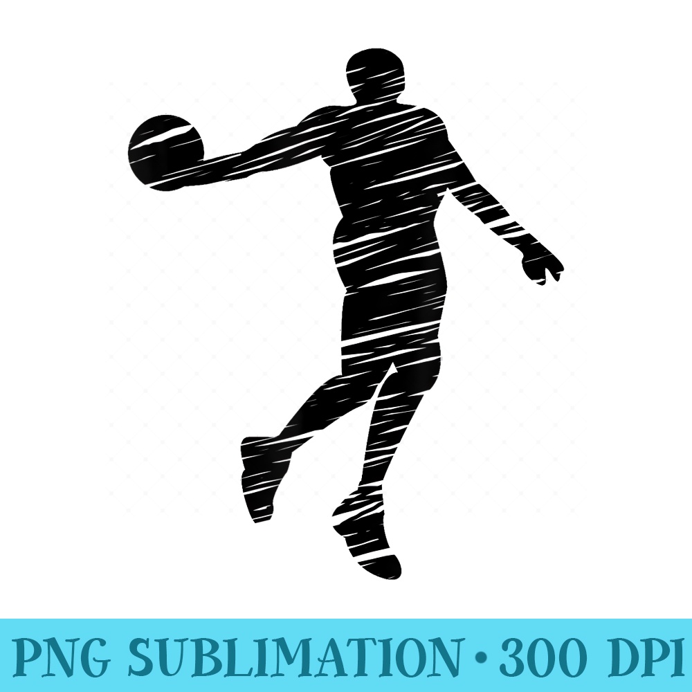 Basketball player retro lines - PNG Download Resource | Inspire Uplift