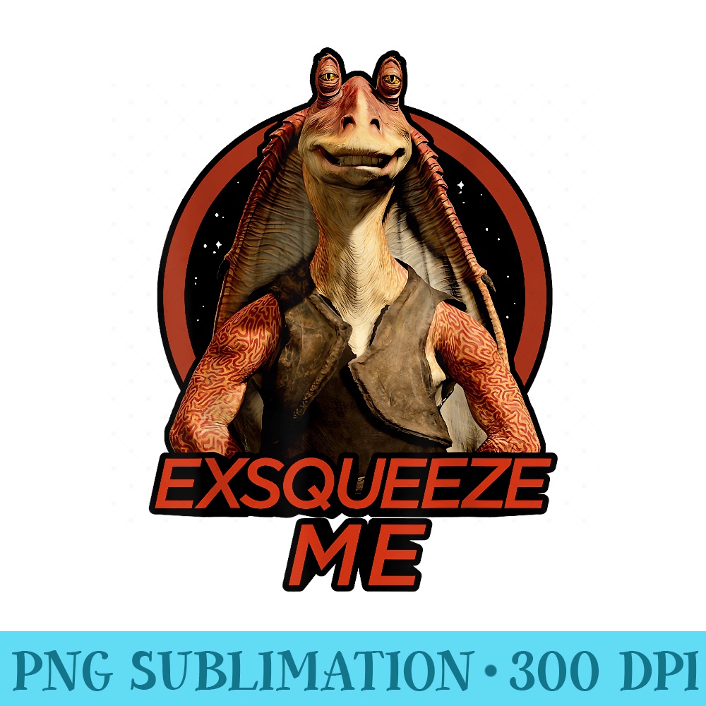 Star Wars Jar Jar Binks Exsqueeze Me Graphic T Z1 - Sublimat | Inspire ...