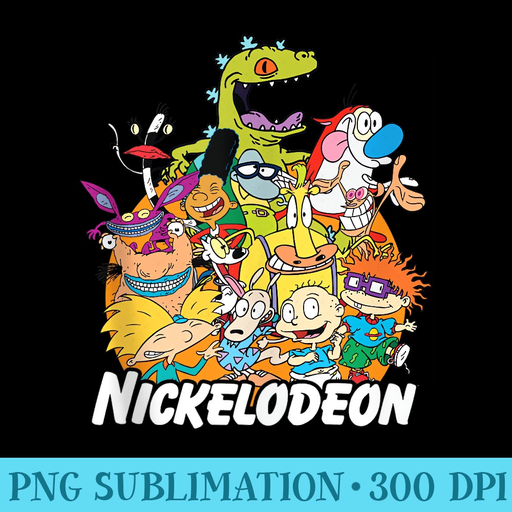 Nickelodeon Logo With All Characters - Transparent PNG Downl | Inspire ...