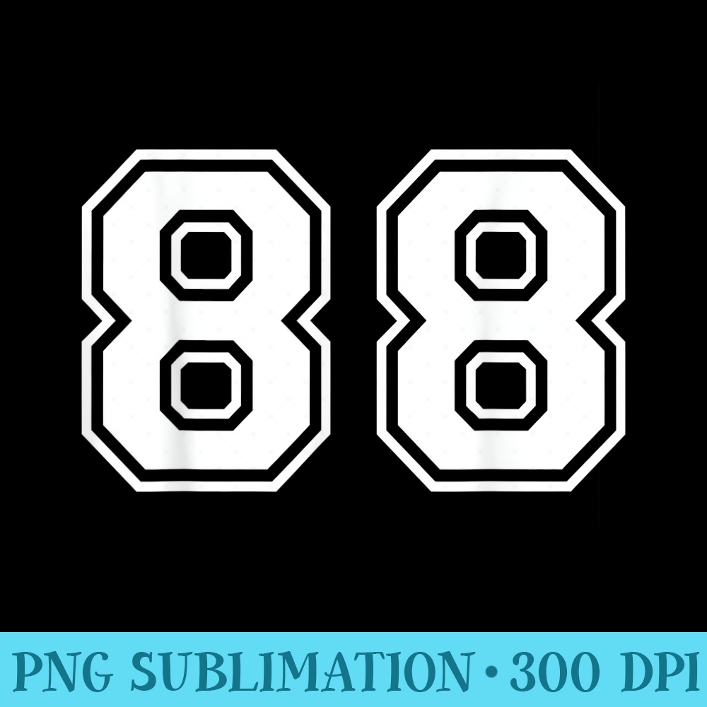 Number Sports 88 Team 88th Eighty Eight Front Back - PNG Dow | Inspire ...