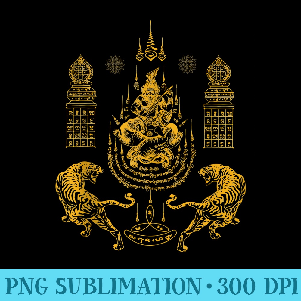 Sawadee Thai Traditional Sak Yant Thai Twin Tigers Muay Thai | Inspire ...