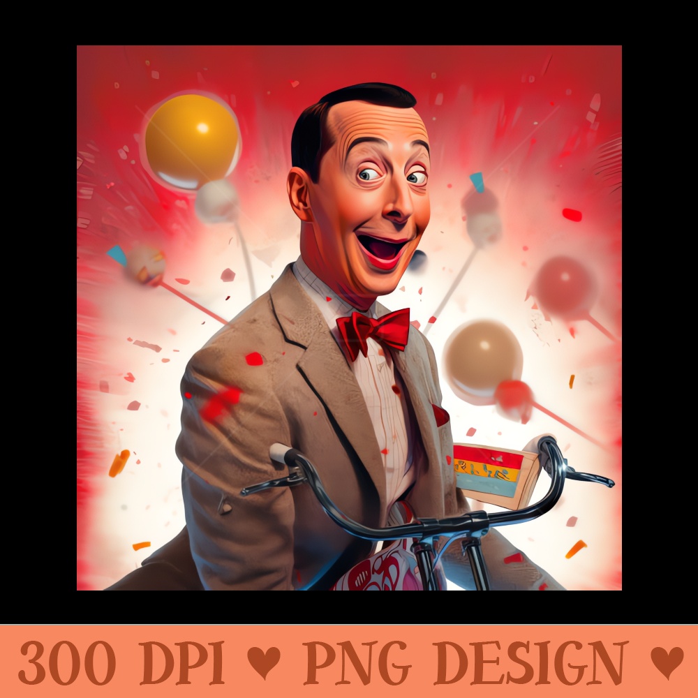 pee wee herman smiling, red background - High Resolution PNG | Inspire ...