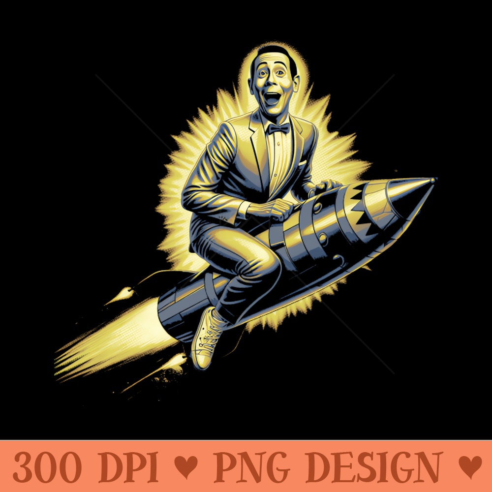 Peewee Herman Rocket - High Resolution PNG Collection | Inspire Uplift