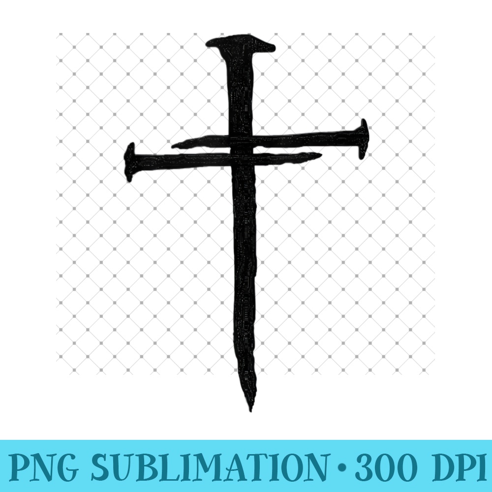 Christian Jesus Nail Cross - Printable PNG Images - Inspire Uplift