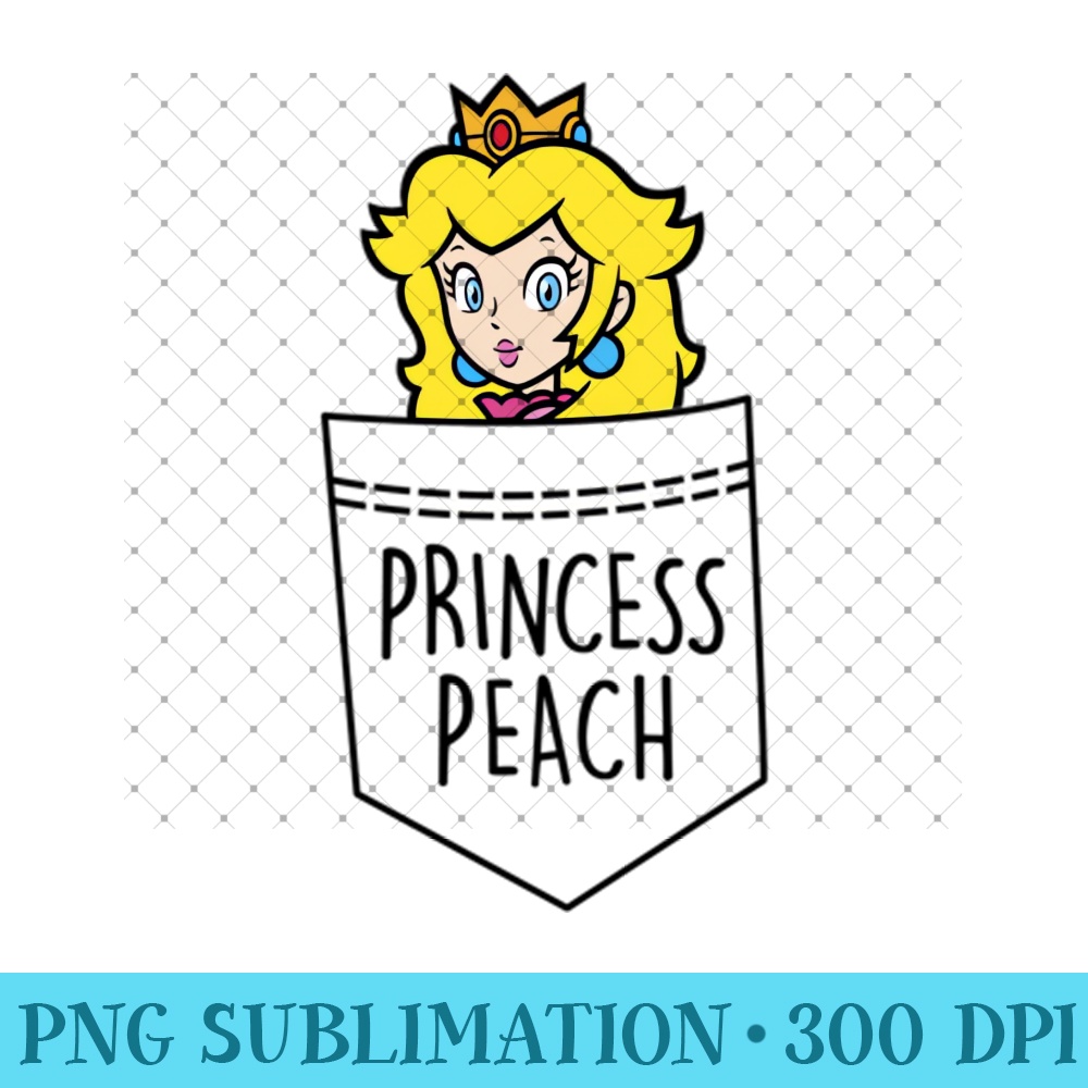Super Mario Princess Peach In A Pocket Portrait Sweatshirt - | Inspire ...