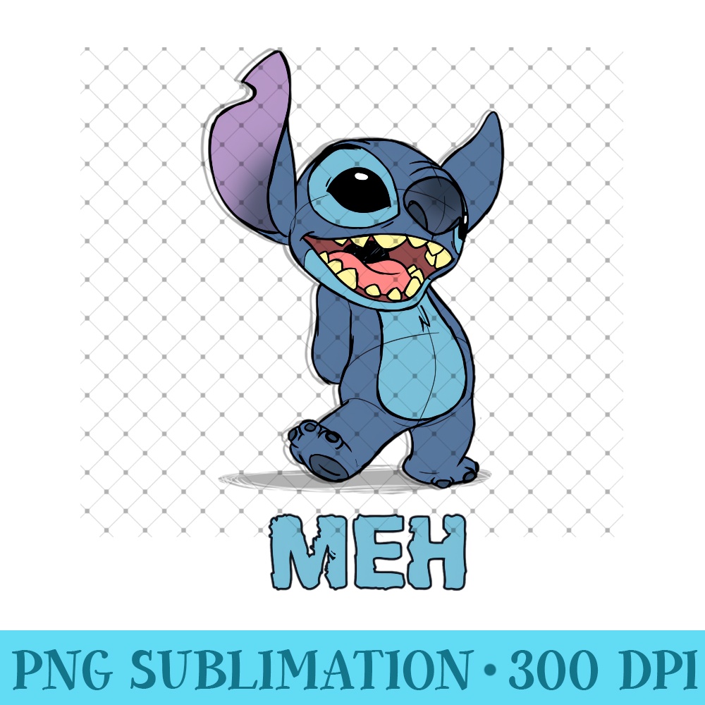 Disney Lilo & Stitch Vintage Cute Meh Sketchy Stitch Profile | Inspire ...