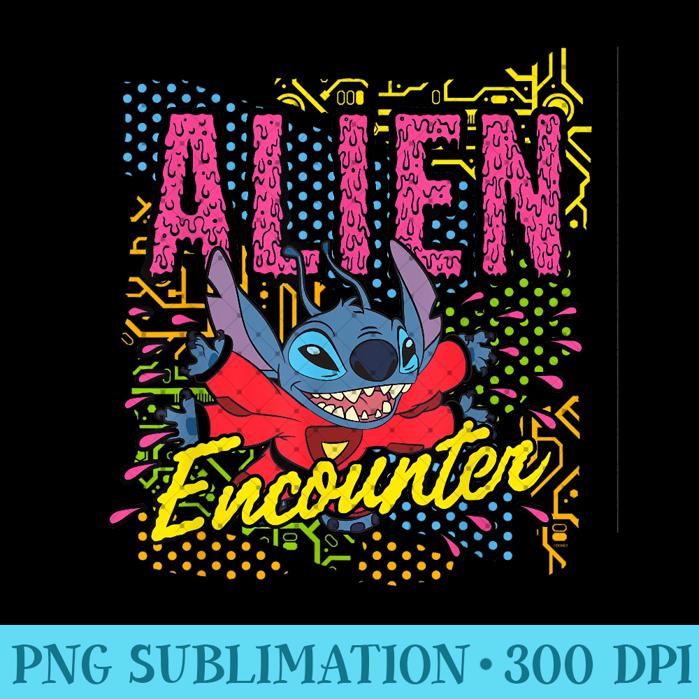 Disney Stitch Alien Encounter - Modern PNG designs | Inspire Uplift