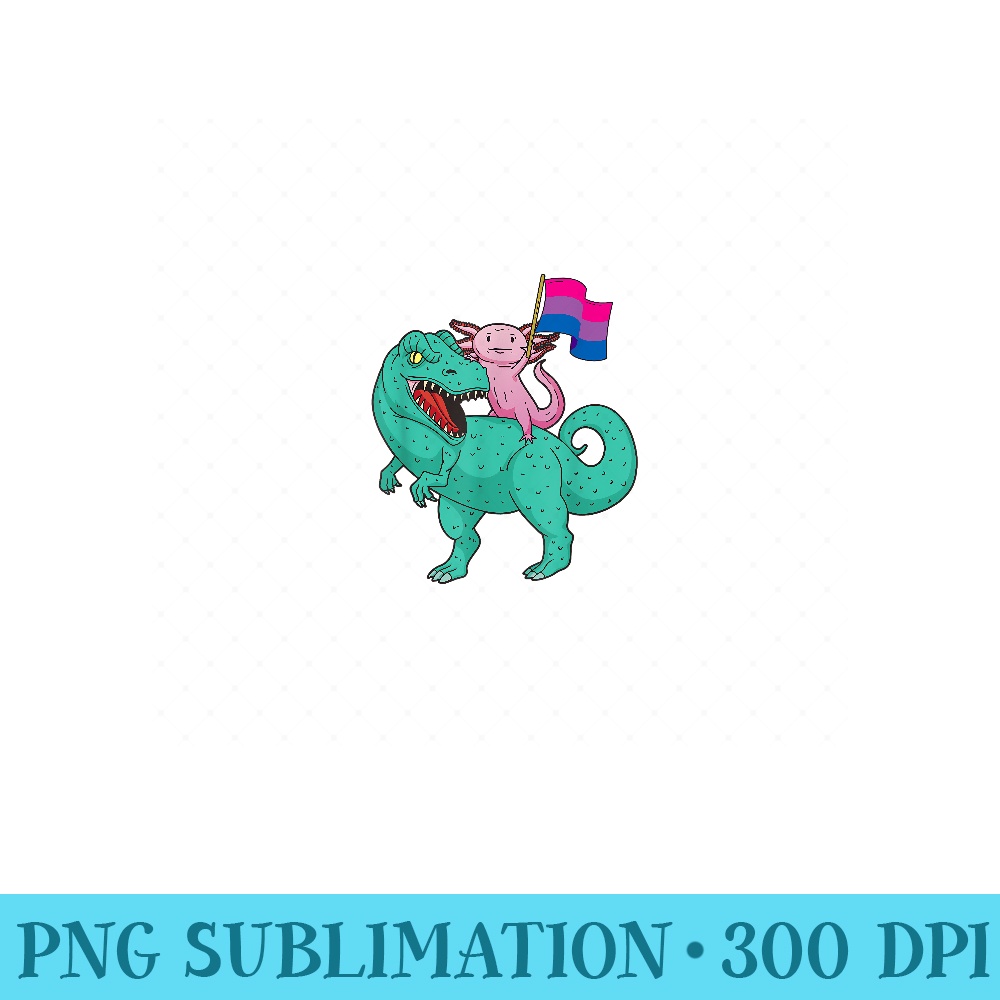 Dinosaur Axolotl Bisexual Pride Flag Bi Pride - Printable PN | Inspire ...