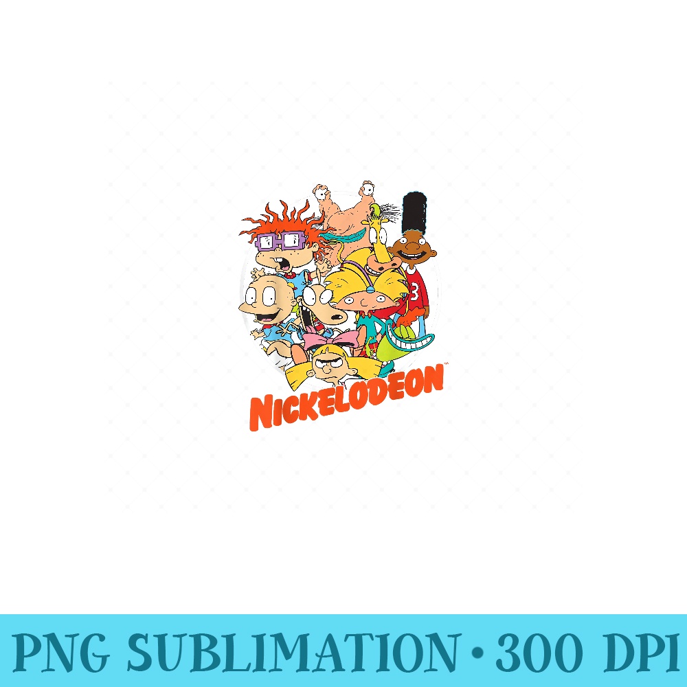 Nick Classic Logo And 90s Characters T s - PNG Art Files | Inspire Uplift