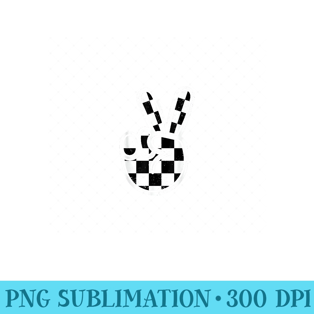 Checkered Peace Sign 60s 70s 80s Race Car Gamer Toddler - Hi | Inspire ...