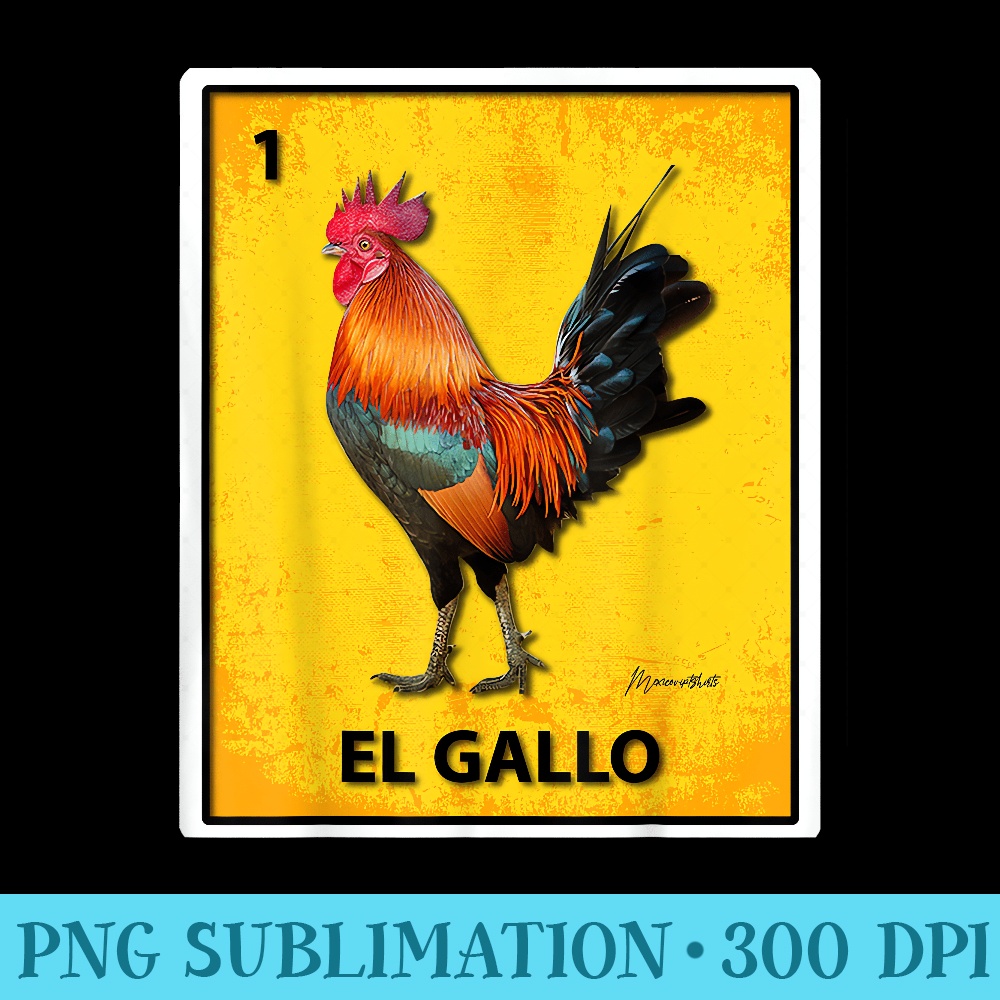EL GALLO COLORADO - Unique Sublimation PNG Download | Inspire Uplift