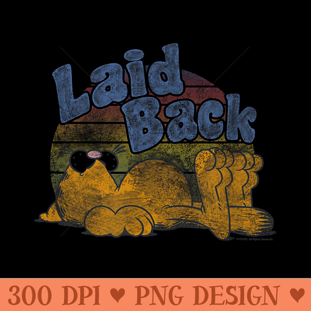 Garfield Laid Back - High Quality PNG files | Inspire Uplift
