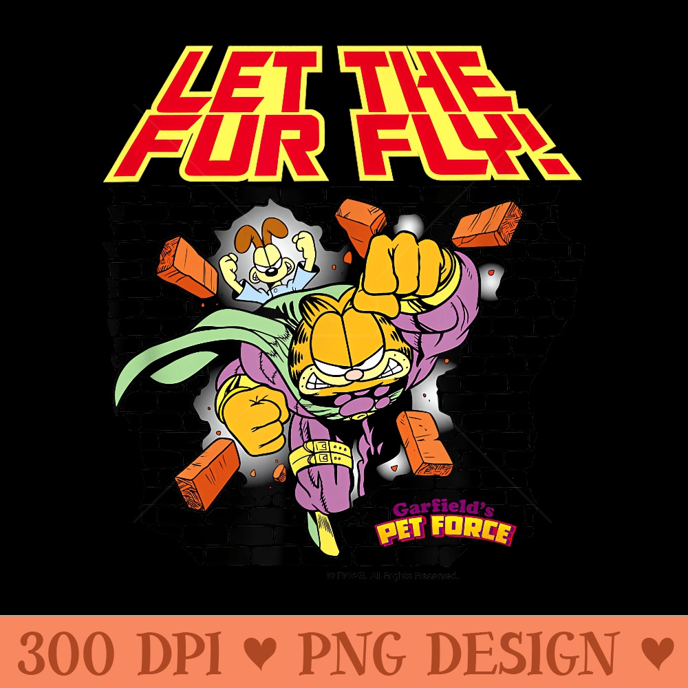 Garfield Let The Fur Fly - PNG design downloads | Inspire Uplift