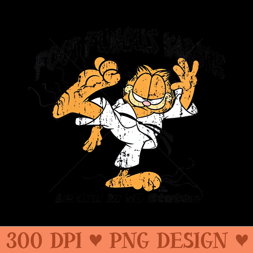Garfield Foot Fungus Karate - Printable PNG Graphics | Inspire Uplift