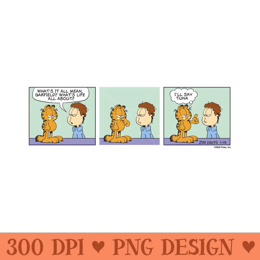 Garfield Jon Arbuckle Garfield Comic Strip - PNG Prints | Inspire Uplift