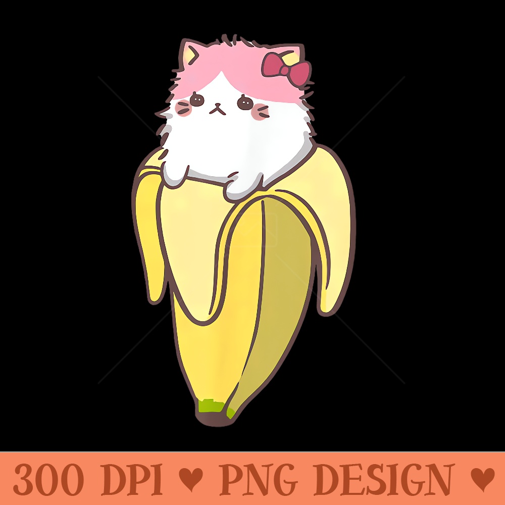 Banana Cat Funny Kawaii Bananya Bday - PNG Clipart | Inspire Uplift