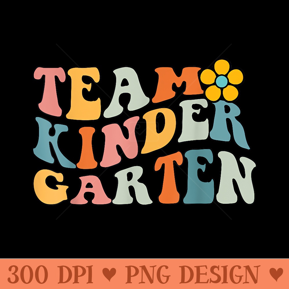 Team Kindergarten Groovy Wavy Back to School Teacher Student | Inspire ...