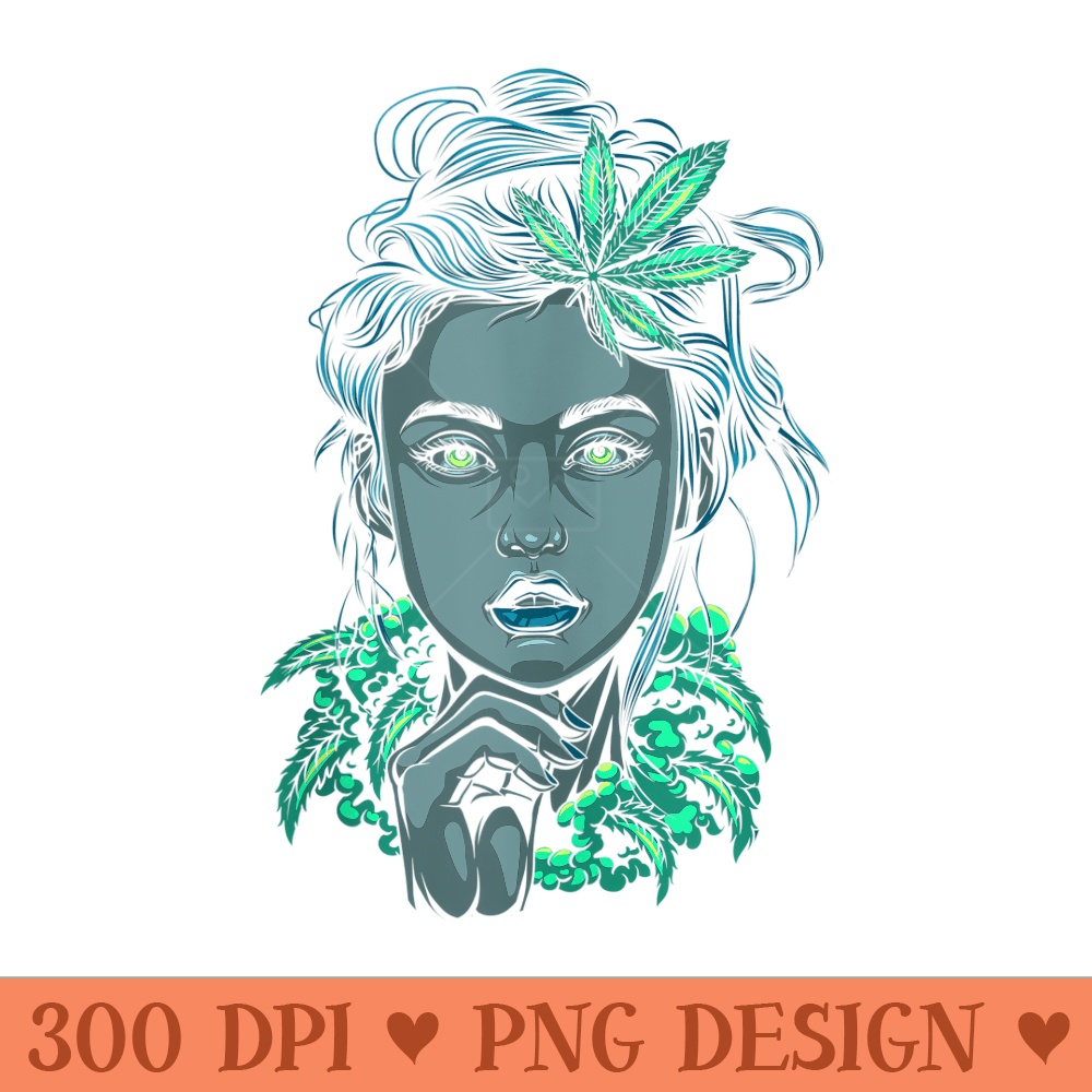Mary Jane Illustration Lady Cannabis And Queen Of Weed - PNG | Inspire ...