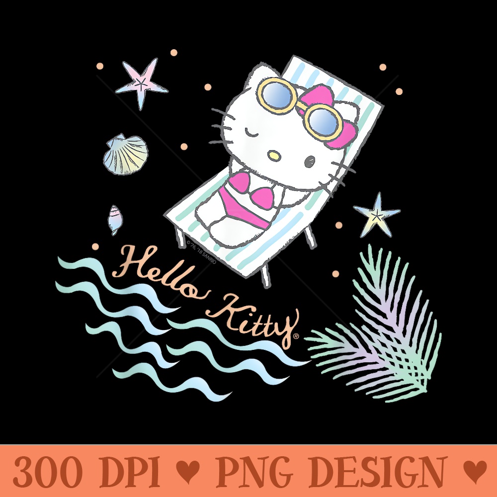 Hello Kitty Hello Summer - Ready To Print PNG Designs | Inspire Uplift