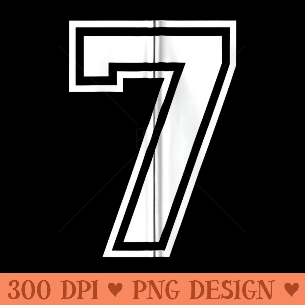 Number Sport 7 Varsity College Team Girl 7th Seven - PNG dow | Inspire ...