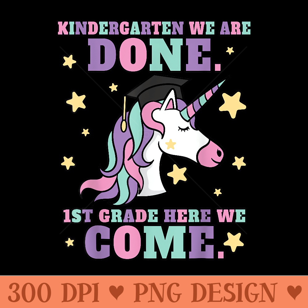 Girls Kindergarten Graduation Magical Unicorn - PNG Art File | Inspire ...