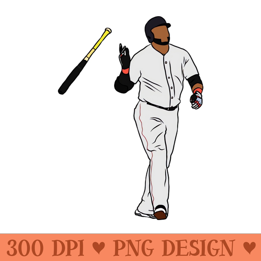 Big Papi Bat Flip - PNG Clipart - Inspire Uplift