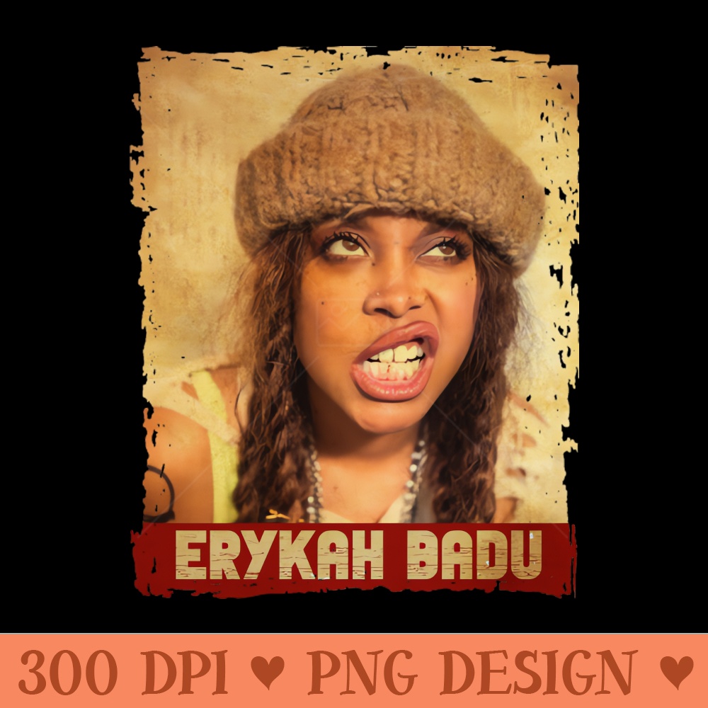 Retro Style Erykah Badu - PNG design assets | Inspire Uplift