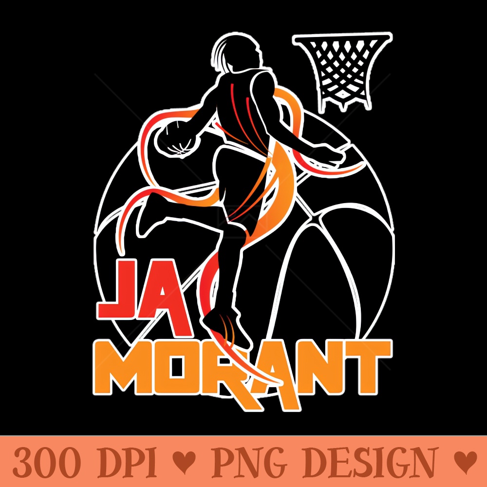 Ja Morant And The Rim - Vector PNG download | Inspire Uplift