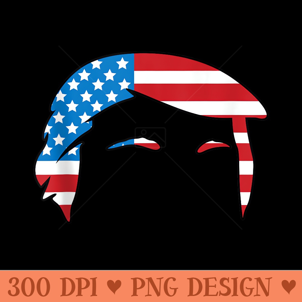 4th of July Trump Hair, Patriotic Donald Trump Hair - Vector | Inspire ...