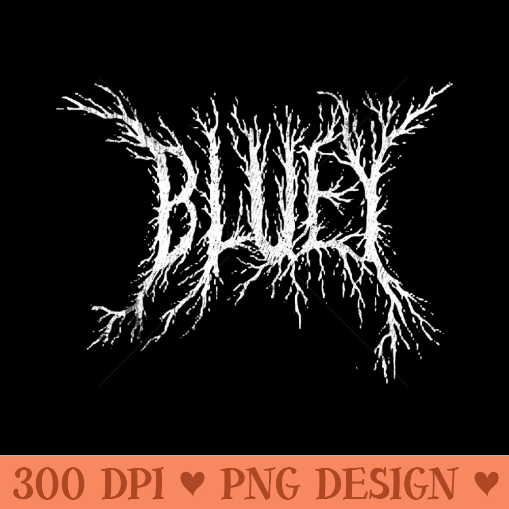 Bluey Death Metal - Vector PNG Clipart - Inspire Uplift