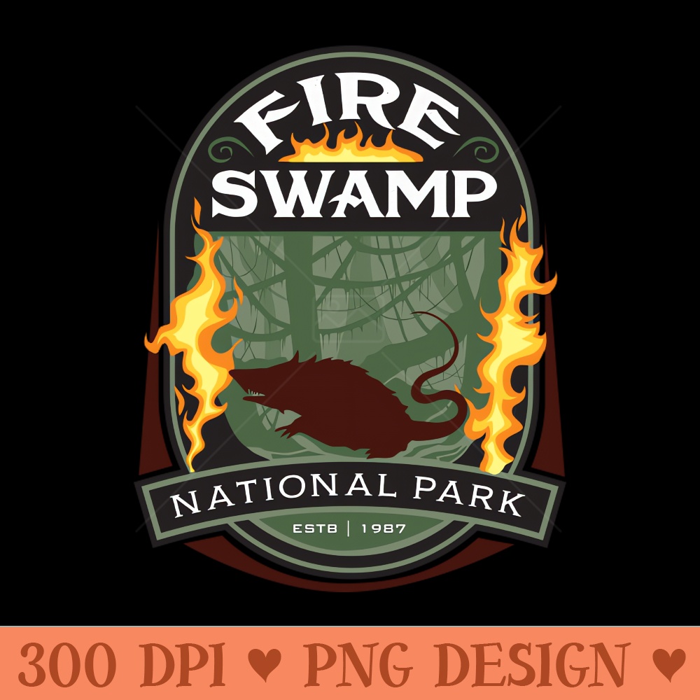 Fire Swamp National Park - PNG Art Files | Inspire Uplift