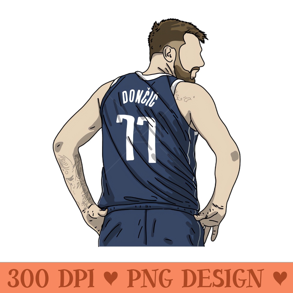 Luka Doncic Back - PNG Art Files | Inspire Uplift